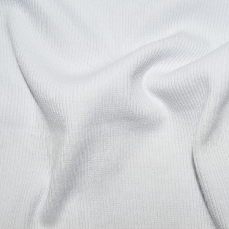 Tissu bord cote blanc en coton - designers-factory.com