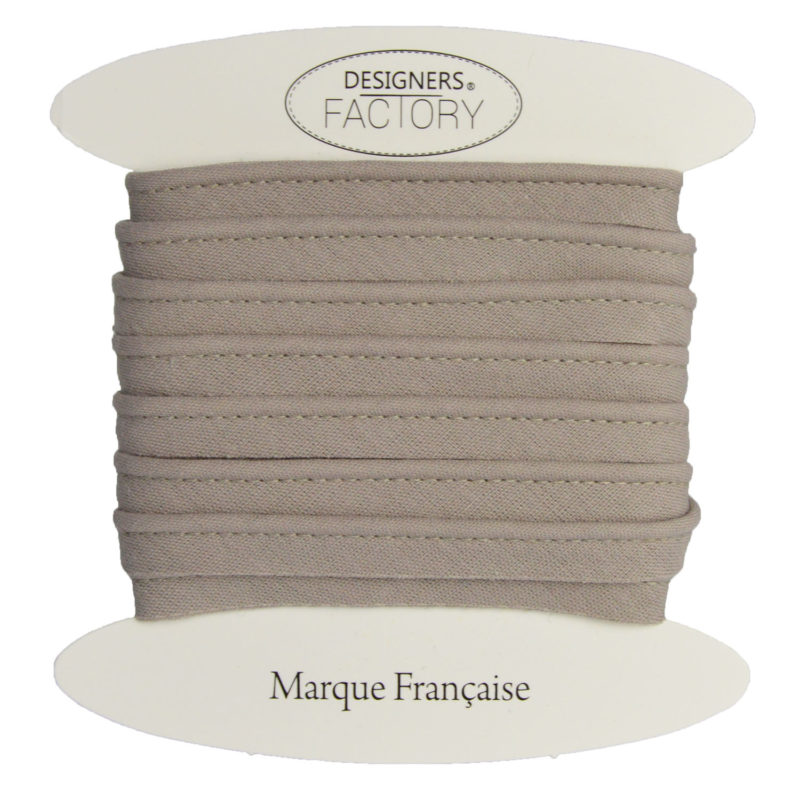 Taupe cotton piping trim, Very nice quality - designers-factory.com