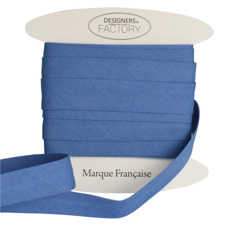 Indigo Blue Cotton Bias Binding tape - designers-factory.com